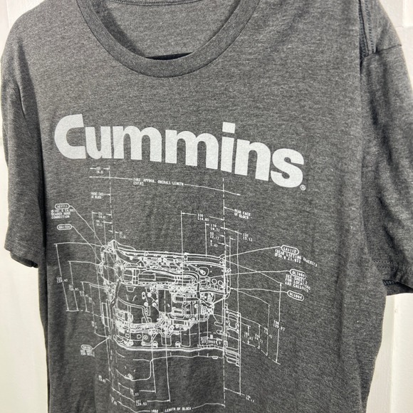 Cummins | Shirts | Mens Cummins Engine Blueprint Graphic T Shirt Dark ...